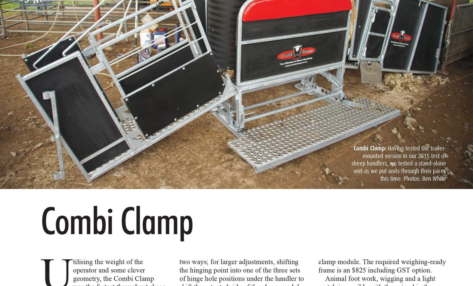 Research Report: Combi Clamp Sheep Handler - Combi Clamp